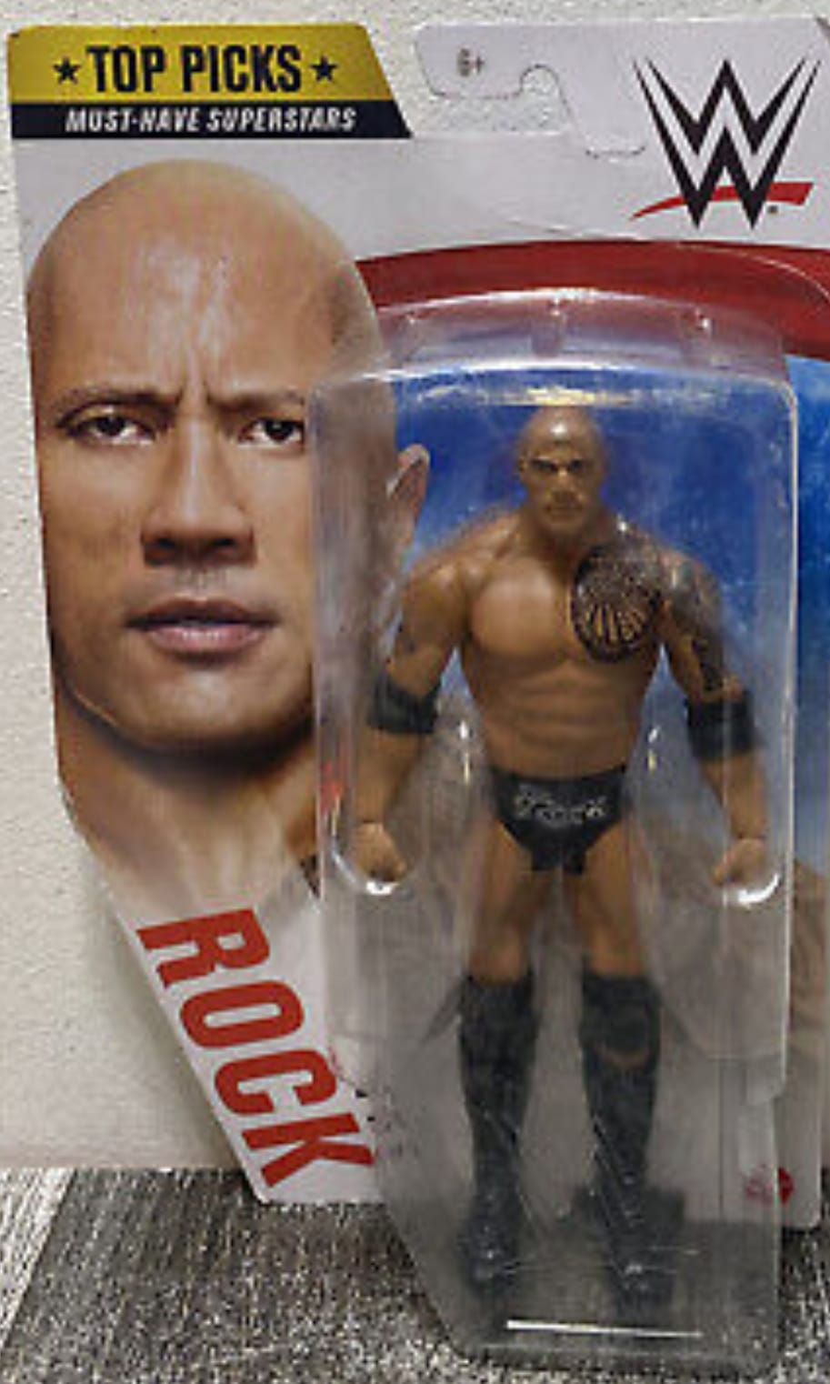 Figura The Rock WWE Dwayne Johnson Mattel. - Introaccesorios